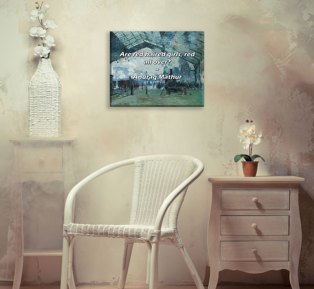 Astoria Grand Artsy Quote "Are red haired girls, red all over?" By Anurag Mathur Gallery Wrapped ...